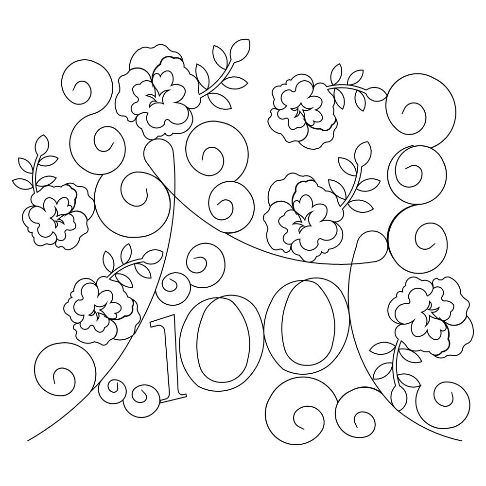 100 years celebration pano 001 Digital Pattern | Sweet Dreams Quilt ...