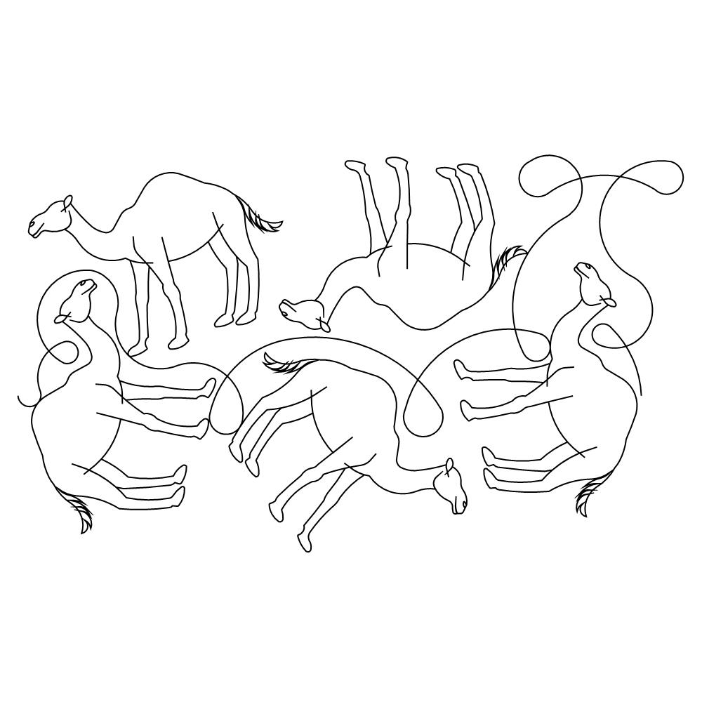 1 hump camel e2e 001 - Edge to Edge Quilting Patterns