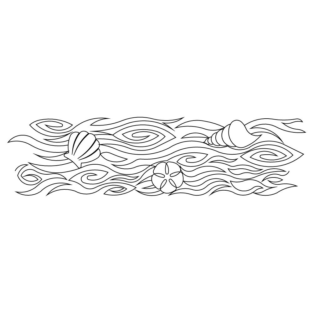 2x4 with seashells pano 001 - Edge to Edge Quilting Patterns