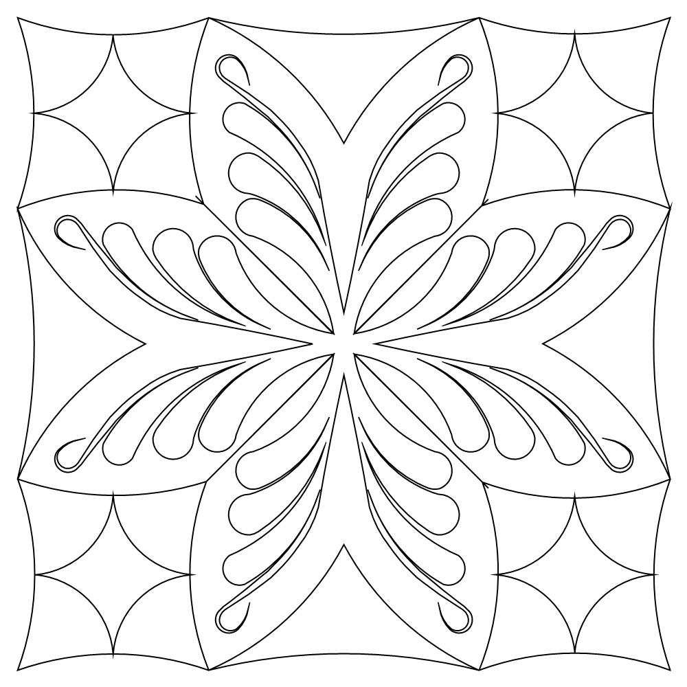 8 point star feather 002 Digital Pattern | Sweet Dreams Quilt Studio ...
