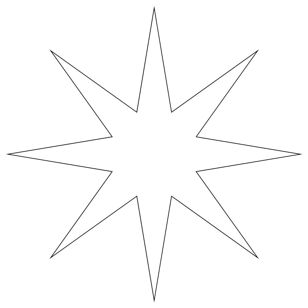 8 pt star 005 Digital Pattern | Sweet Dreams Quilt Studio - Digital ...
