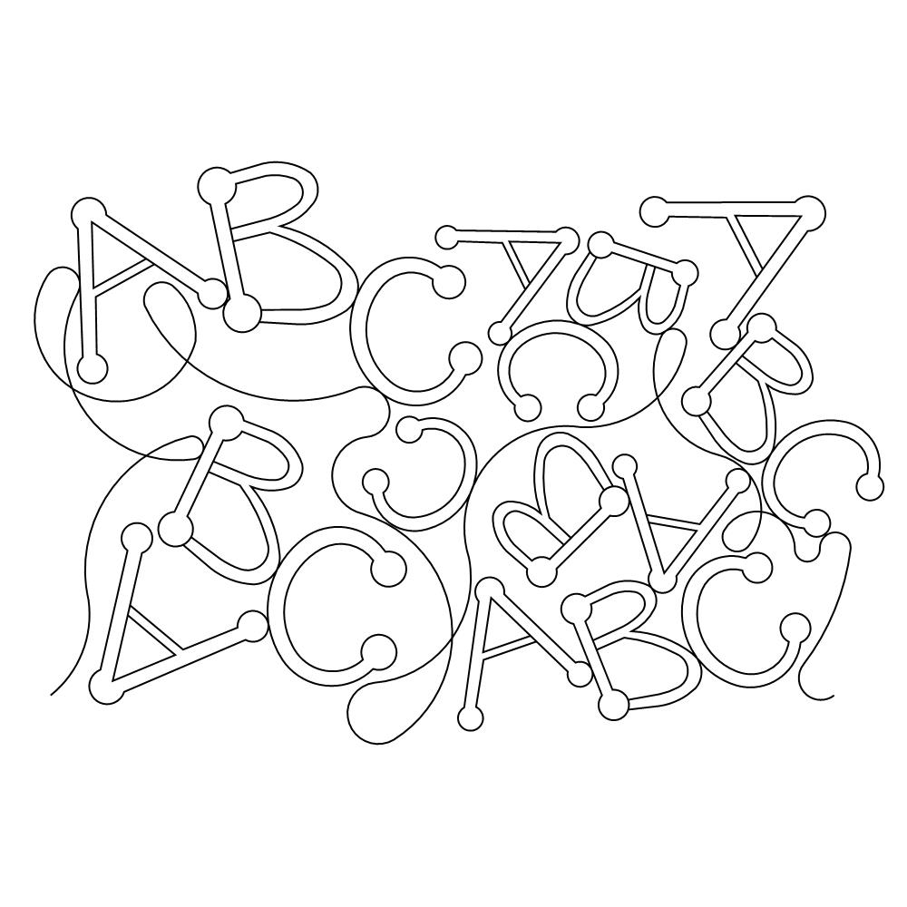 abc dotted font pano 001 Digital Pattern | Sweet Dreams Quilt Studio ...