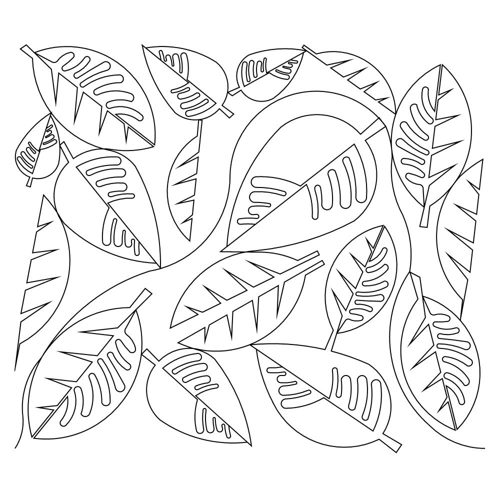 african leaves sq Digital Pattern | Sweet Dreams Quilt Studio - Edge to ...