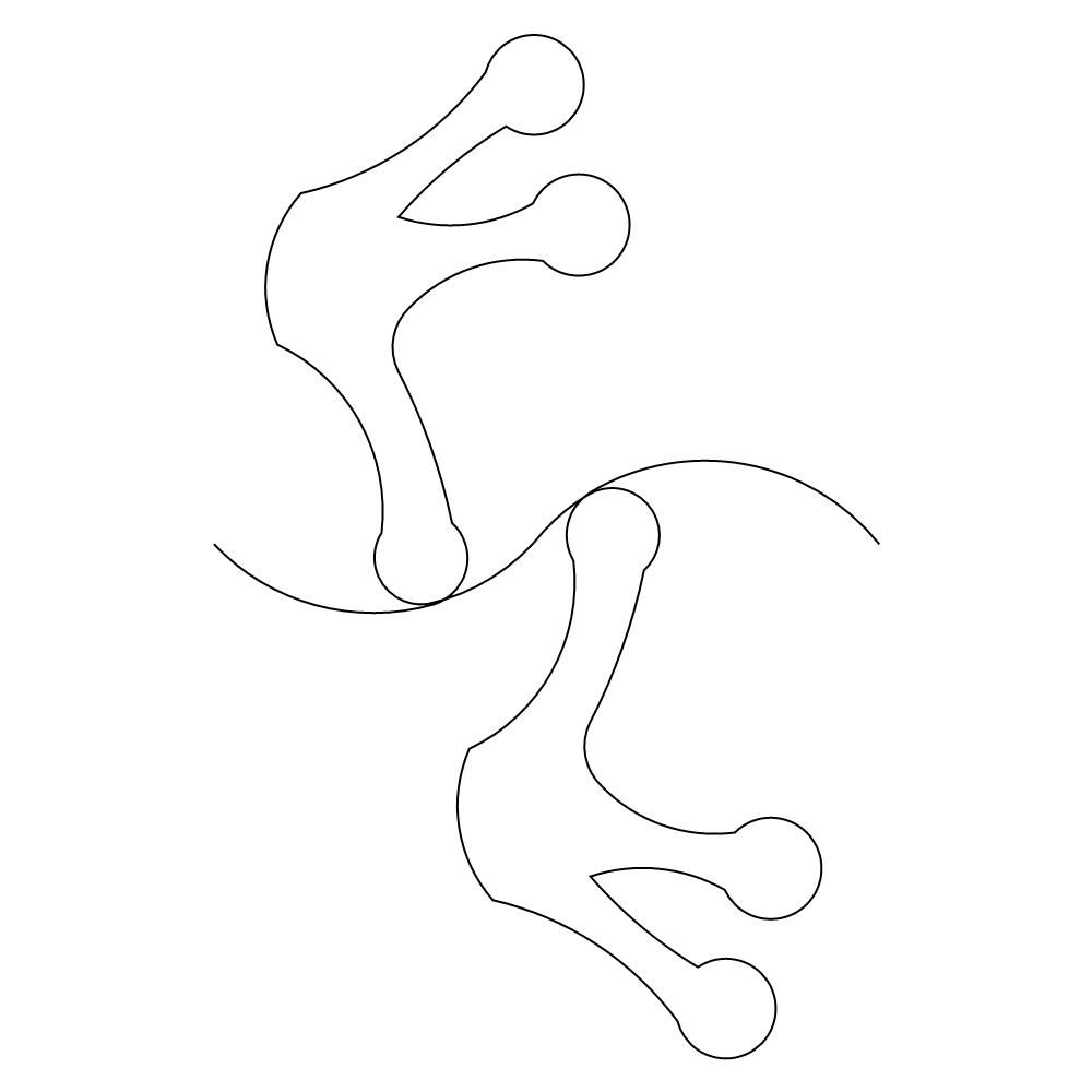 alien footprints border 001 Digital Pattern | Sweet Dreams Quilt Studio ...