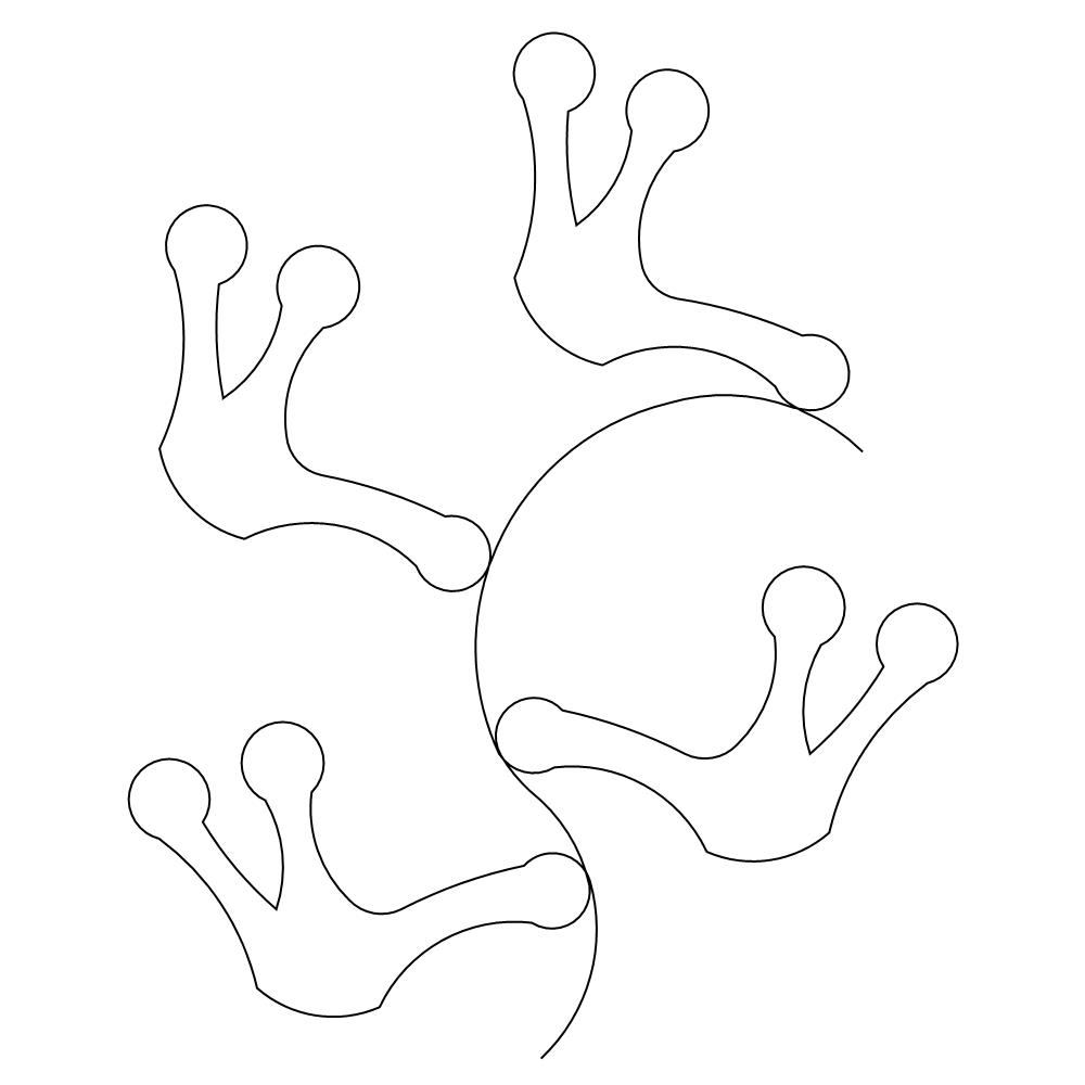 alien footprints brd crn 001 Digital Pattern | Sweet Dreams Quilt ...