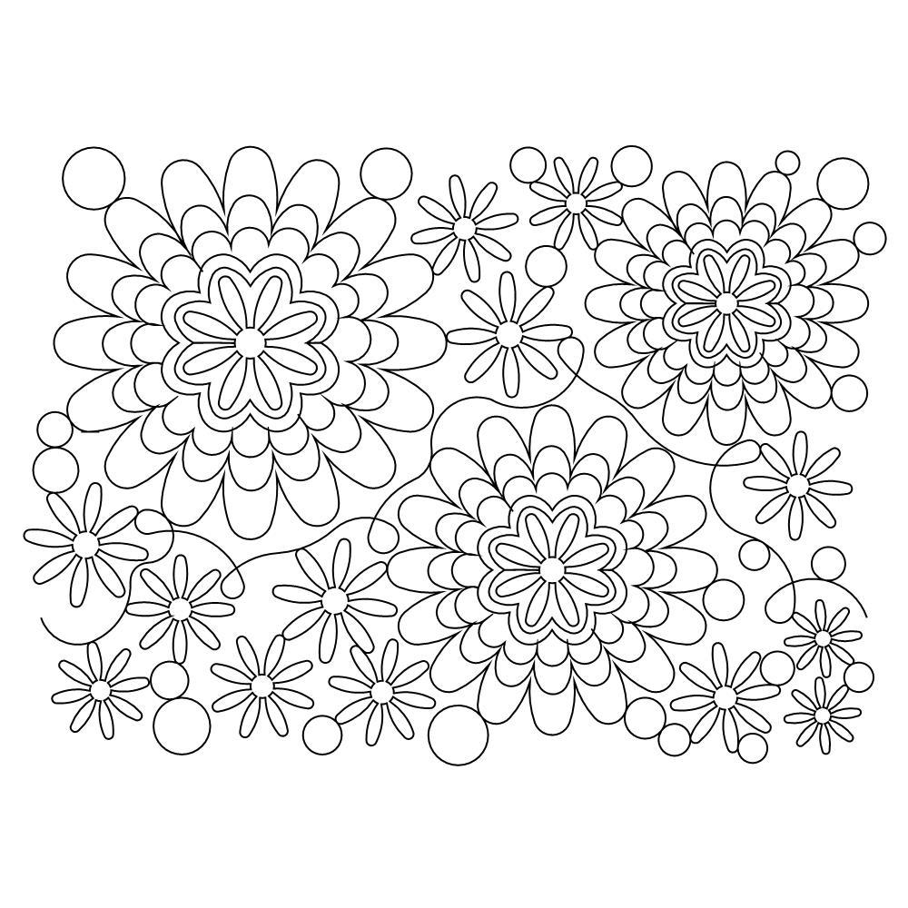 amy butler lotus flower e2e 001 - Edge to Edge Quilting Patterns