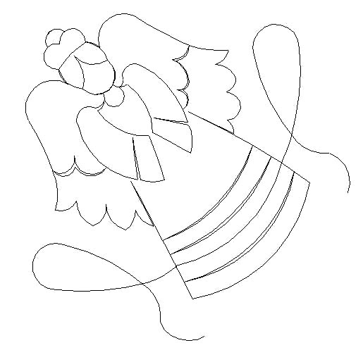 angel border corner 001 Digital Pattern | Sweet Dreams Quilt Studio ...