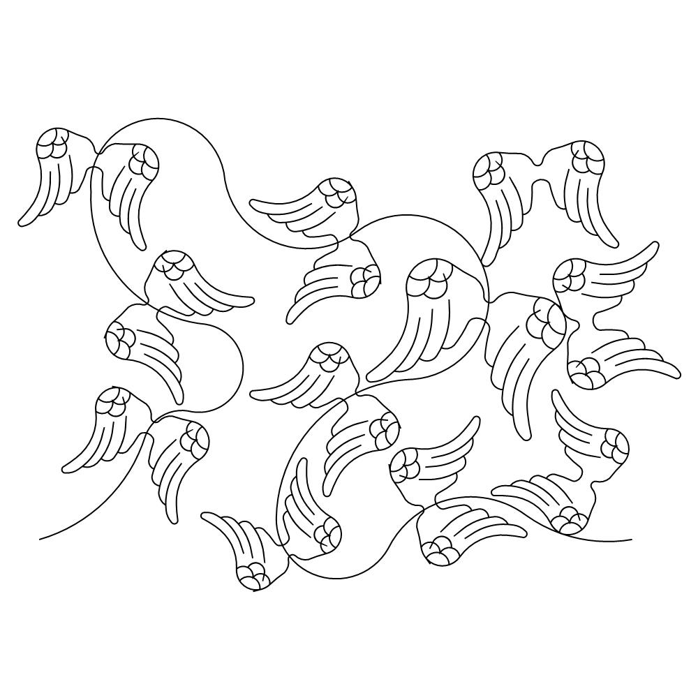 angel wings pano 001 Digital Pattern | Sweet Dreams Quilt Studio - Edge ...
