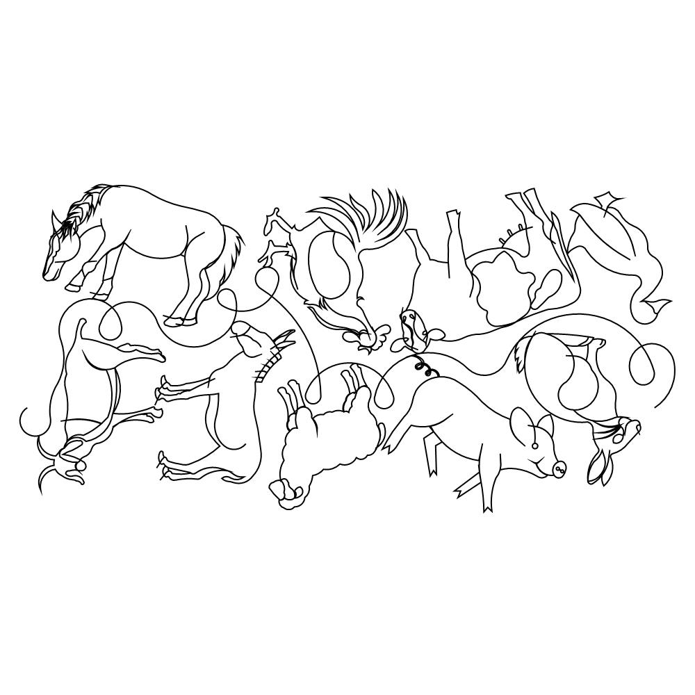 animal pano 005 - Edge to Edge Quilting Patterns