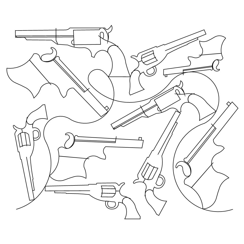 antique gun pano 001 Digital Pattern | Sweet Dreams Quilt Studio - Edge ...