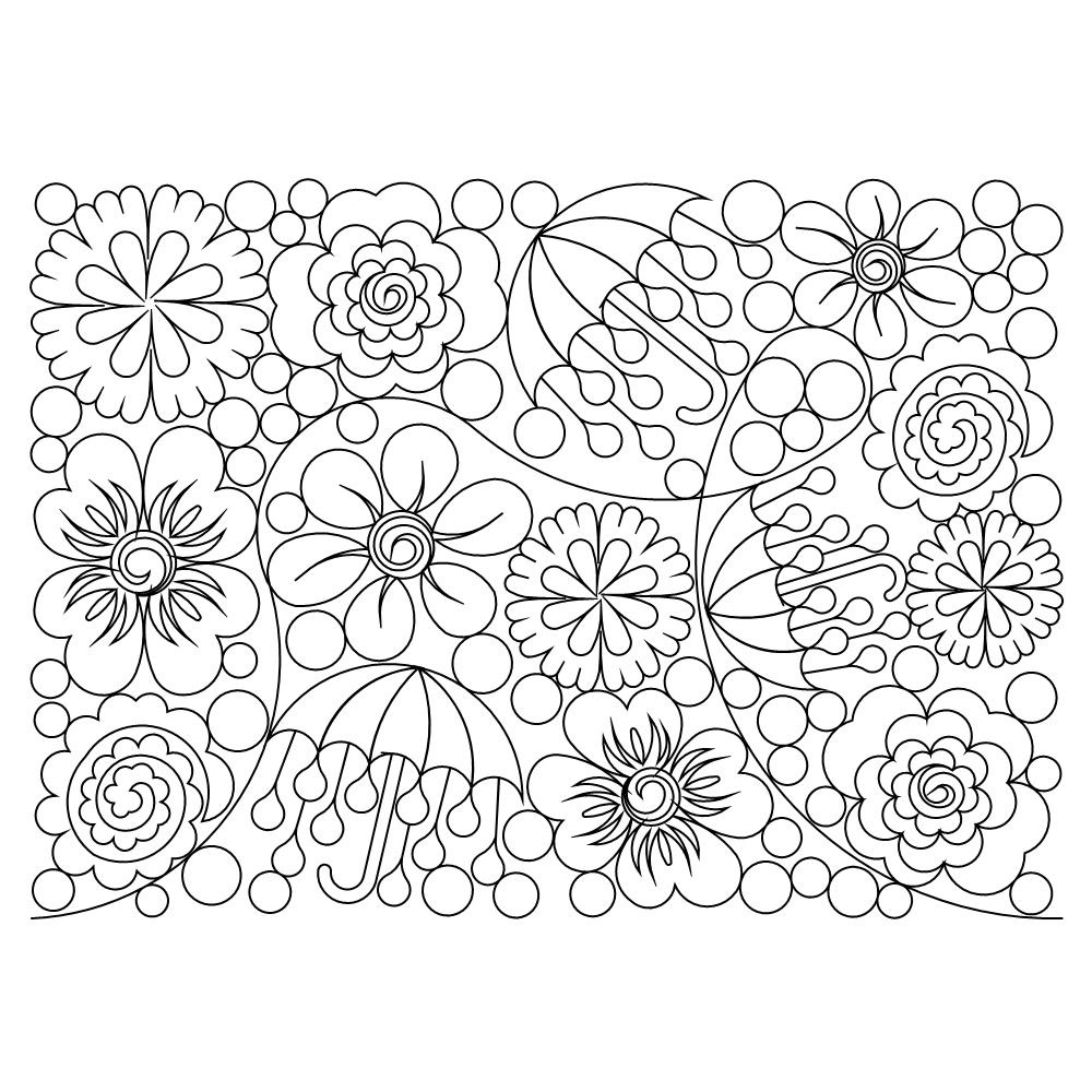 april flower pano 001 sq Digital Pattern | Sweet Dreams Quilt Studio ...