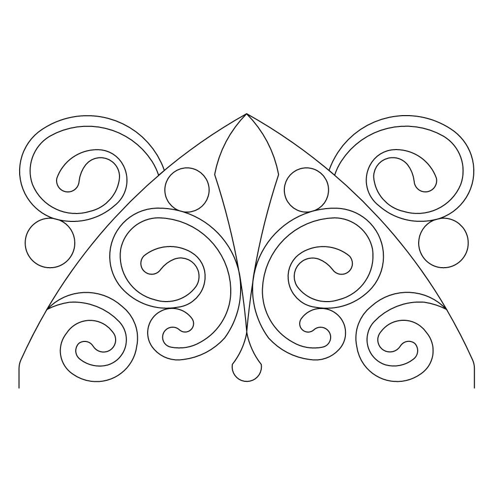 arched curl border 001 Digital Pattern | Sweet Dreams Quilt Studio ...