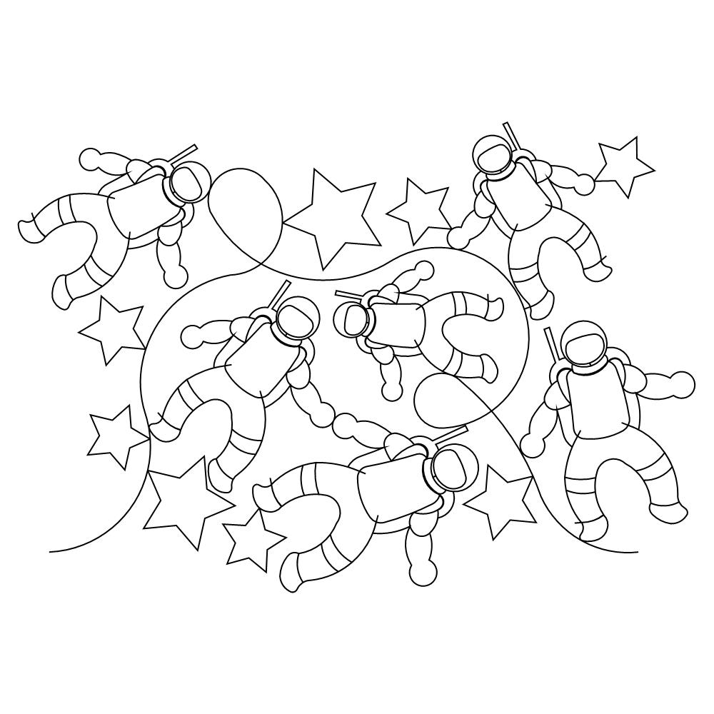 astronaut pano 001 Digital Pattern | Sweet Dreams Quilt Studio - Edge ...