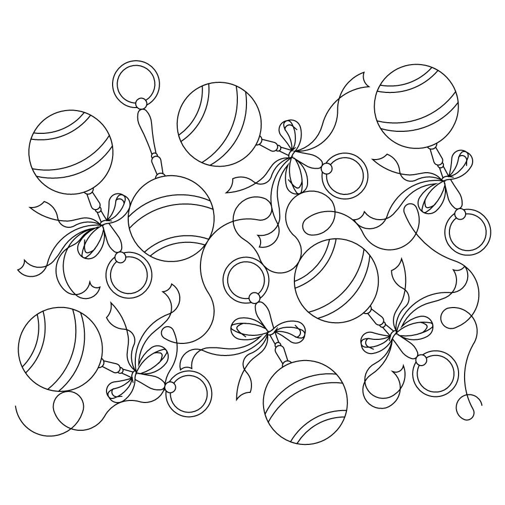 baby rattle pano 002 - Edge to Edge Quilting Patterns