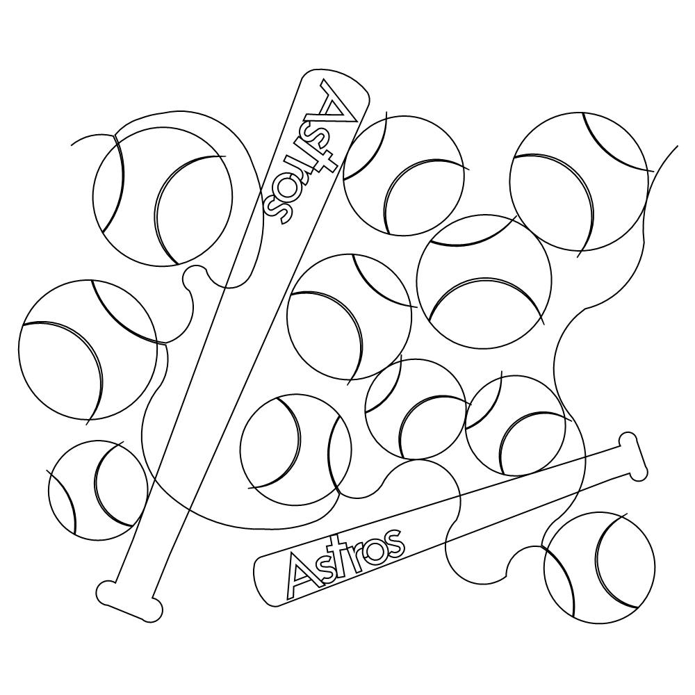 baseball fun 005 astros Digital Pattern | Sweet Dreams Quilt Studio ...