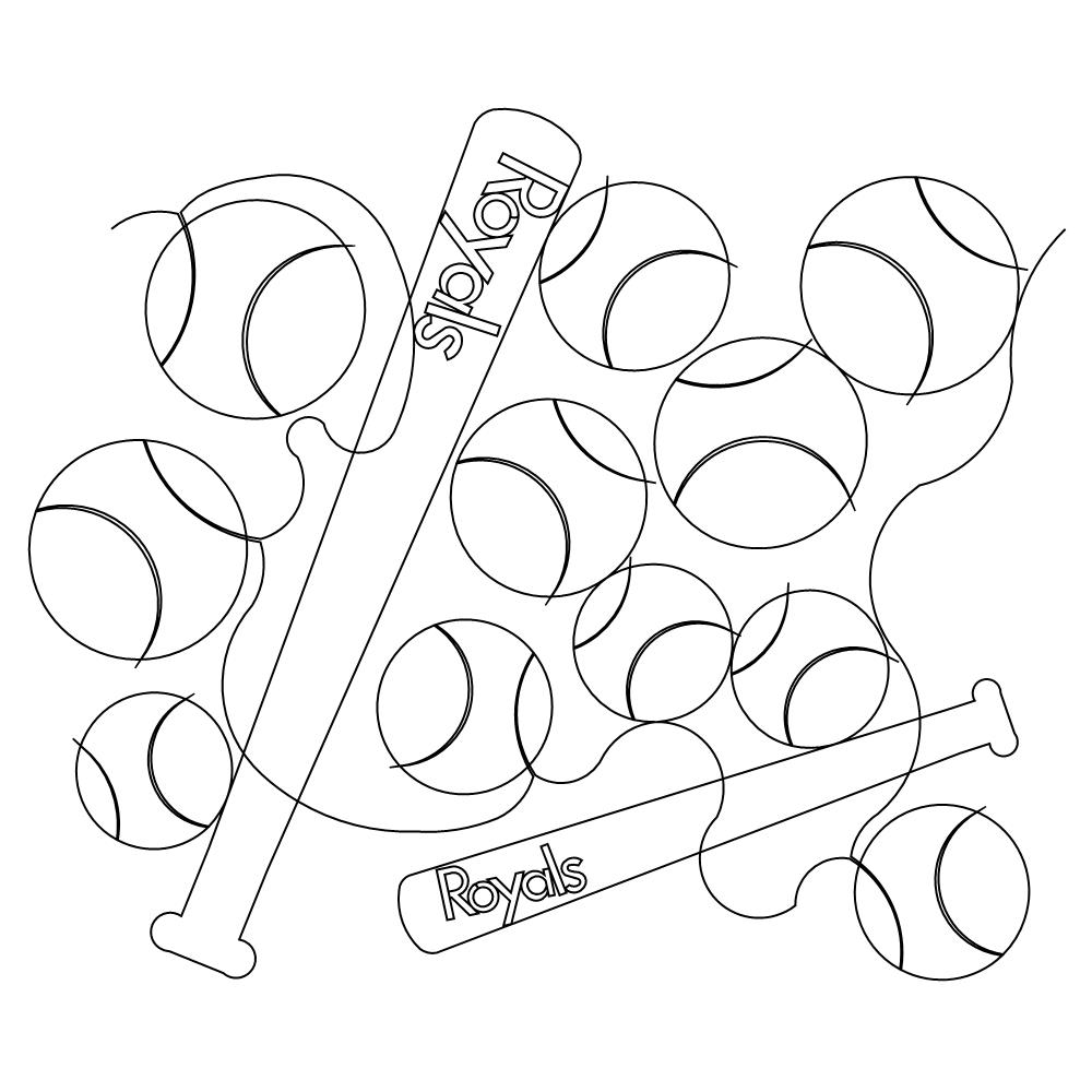 baseball fun 005 royals Digital Pattern | Sweet Dreams Quilt Studio ...