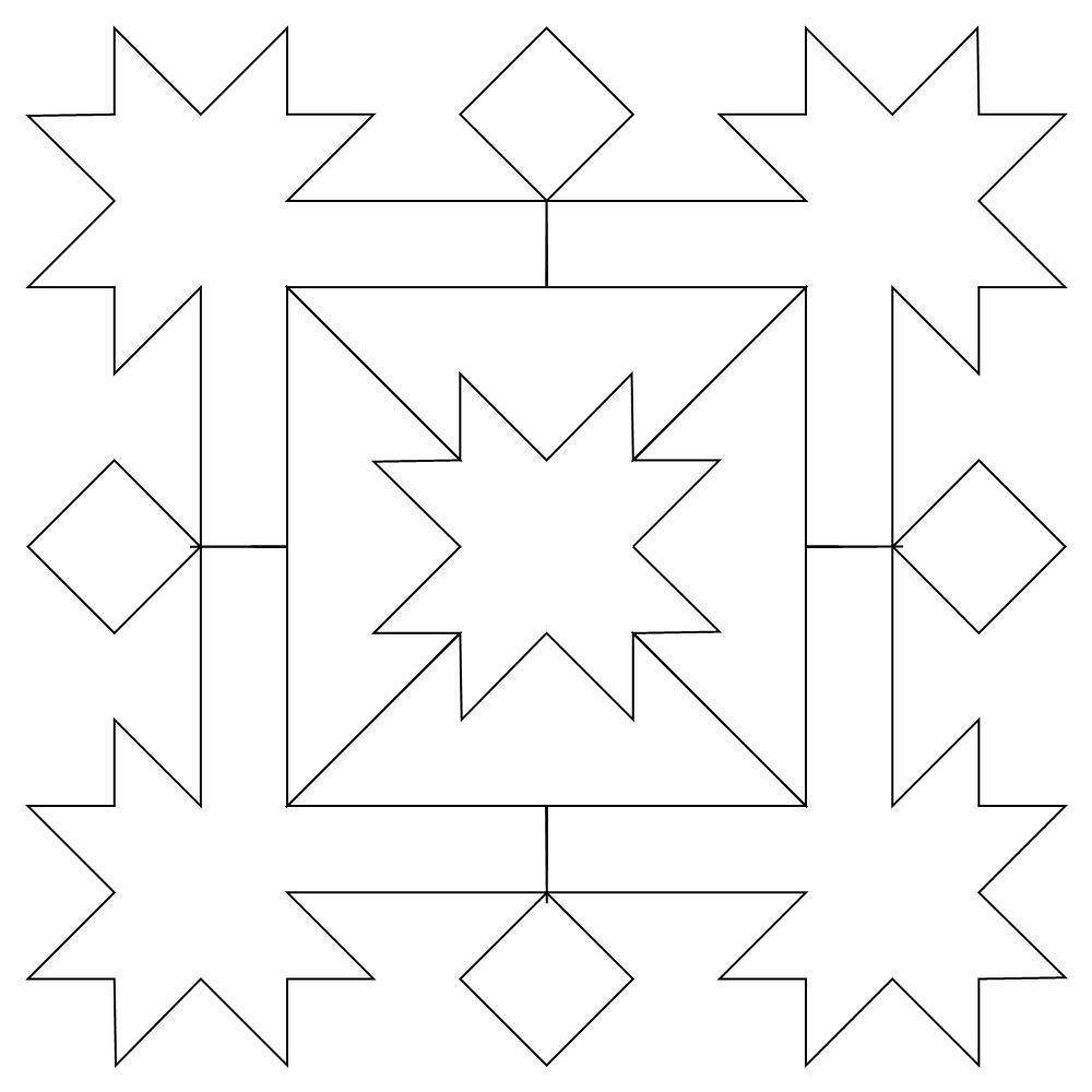 beauty 010 Digital Pattern | Sweet Dreams Quilt Studio - Digital Block ...