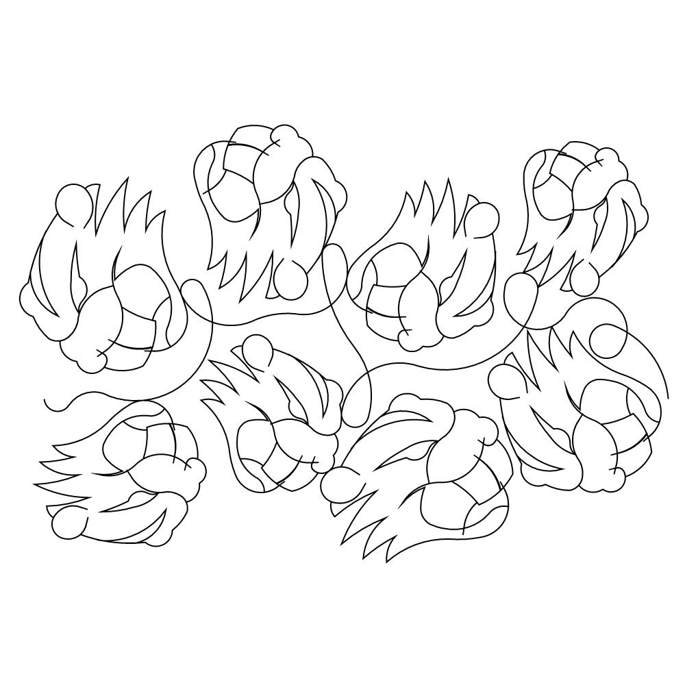 beaver head e2e 001 - Edge to Edge Quilting Patterns