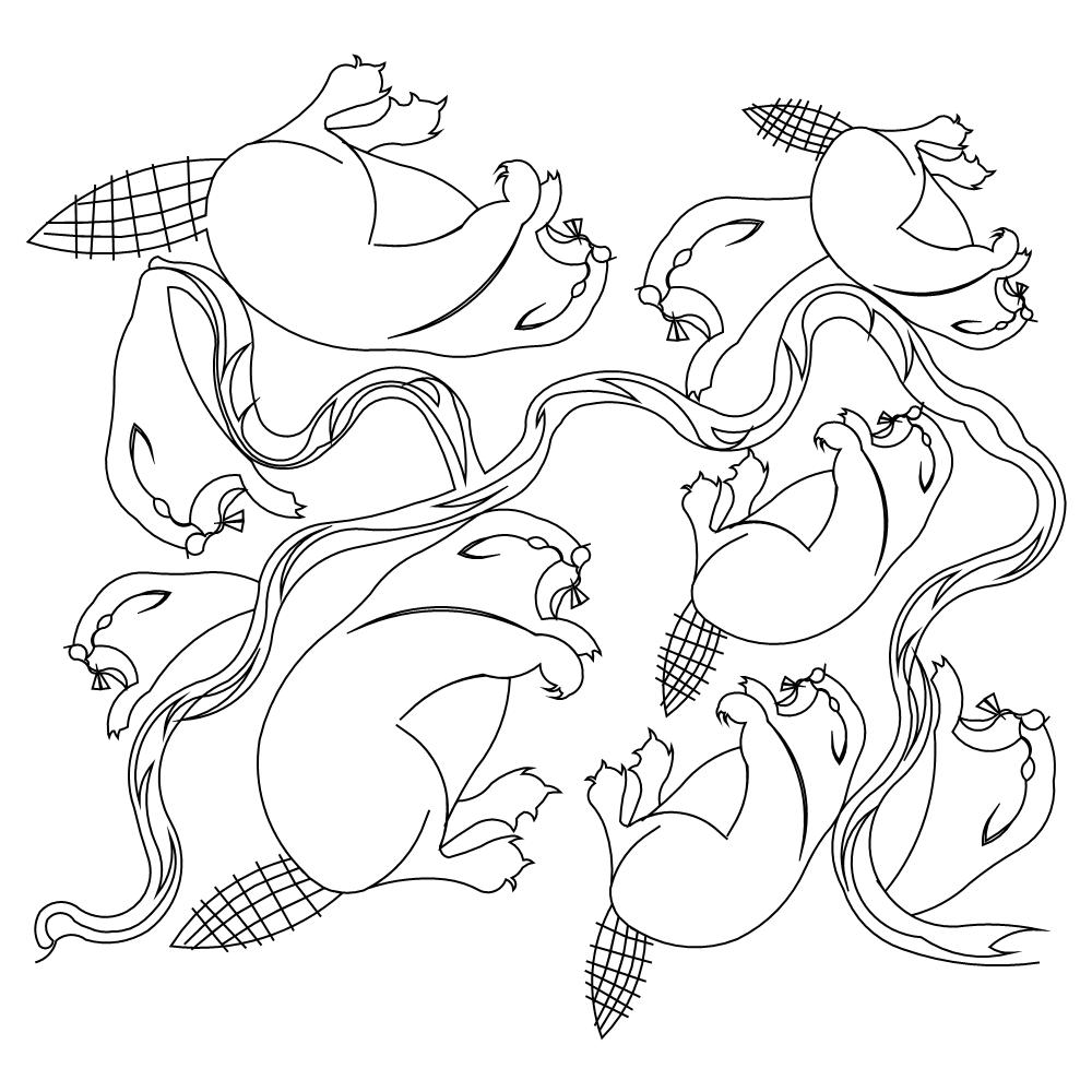beaver pano 001 Digital Pattern | Sweet Dreams Quilt Studio - Edge to ...