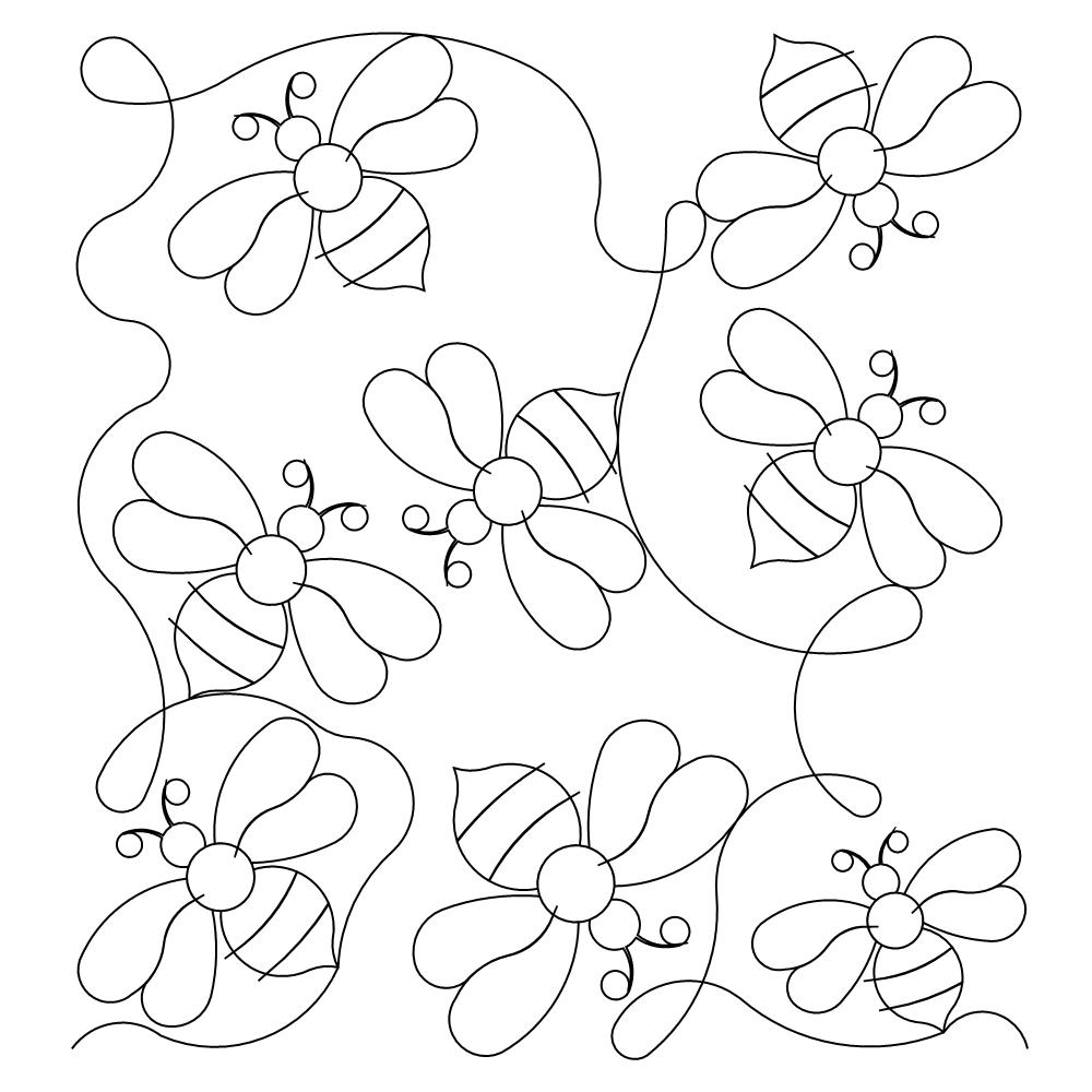 bee crossing e2e 004 sq - Edge to Edge Quilting Patterns