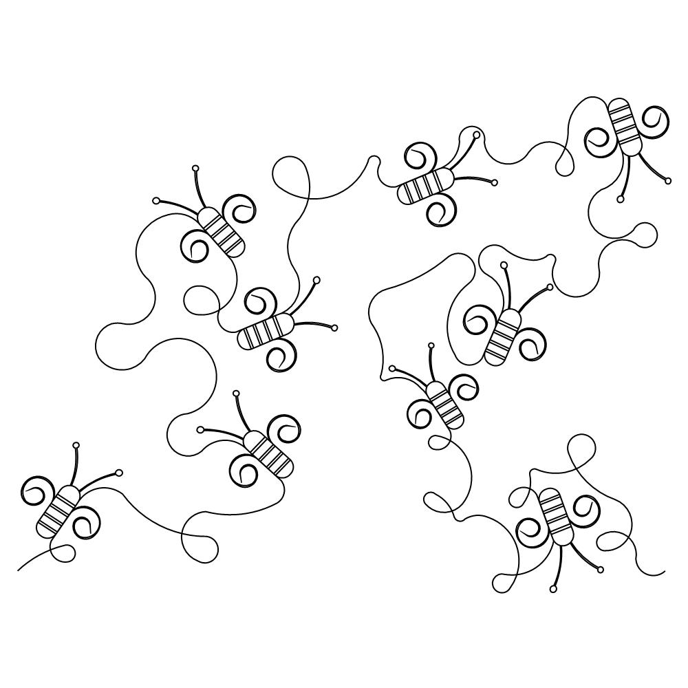 bee overlay 001 Digital Pattern | Sweet Dreams Quilt Studio - Edge to ...