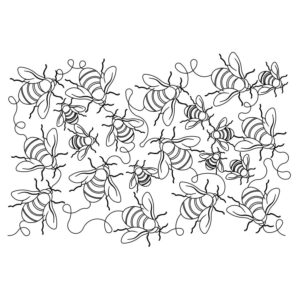 bee pano 001 Digital Pattern | Sweet Dreams Quilt Studio - Edge to Edge ...