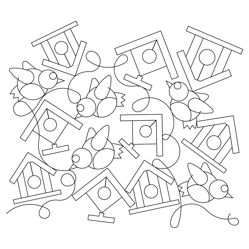 bird house pano 001 Digital Pattern | Sweet Dreams Quilt Studio - Edge ...