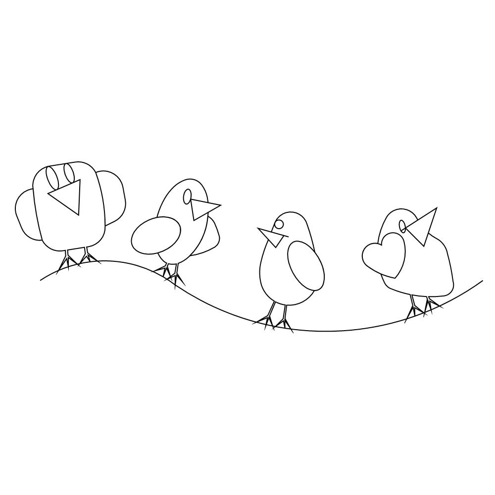 birds on wire pano 001 Digital Pattern | Sweet Dreams Quilt Studio ...