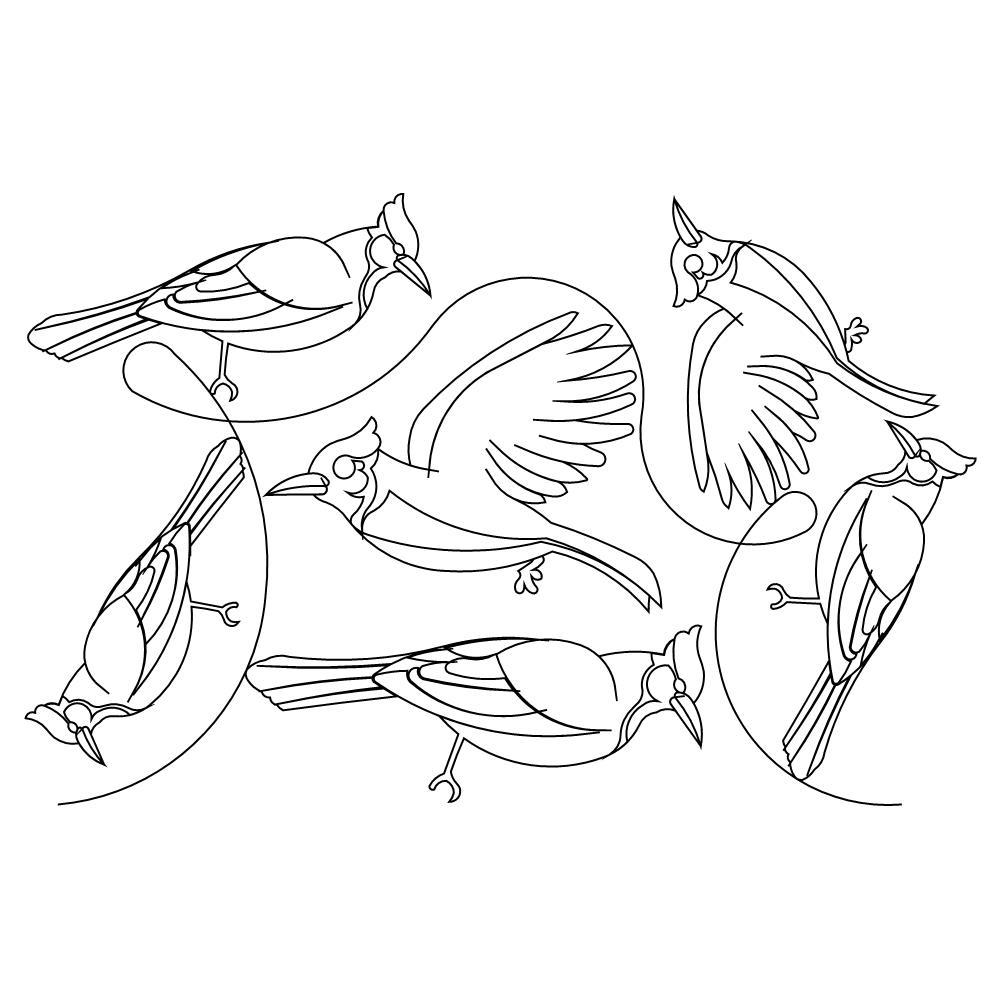 blue jay pano 001 Digital Pattern | Sweet Dreams Quilt Studio - Edge to ...