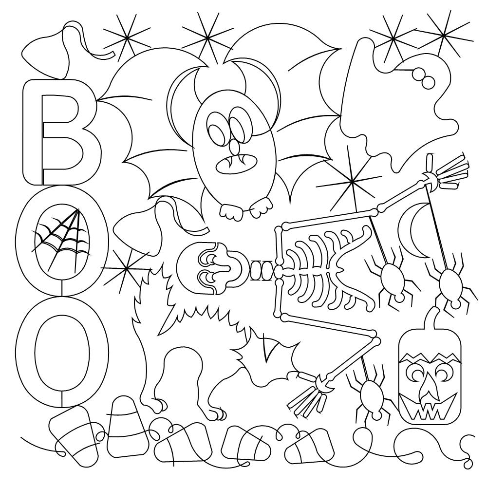 boo e2e 001 sq - Edge to Edge Quilting Patterns