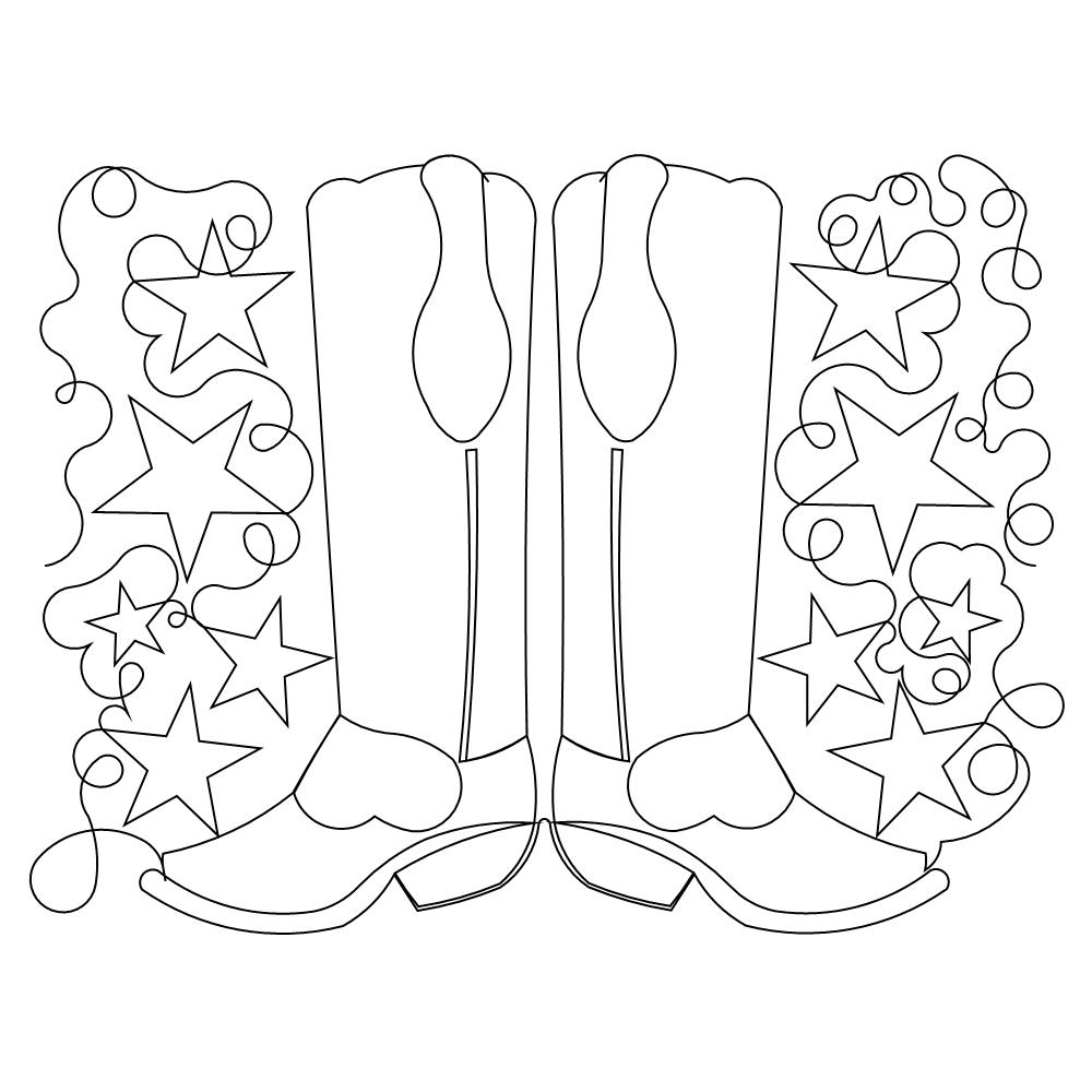 boots pano 001 Digital Pattern | Sweet Dreams Quilt Studio - Edge to ...