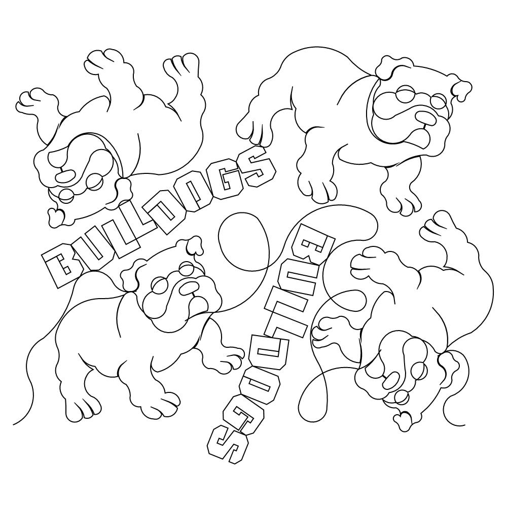 bulldog pano 005 Digital Pattern | Sweet Dreams Quilt Studio - Edge to ...