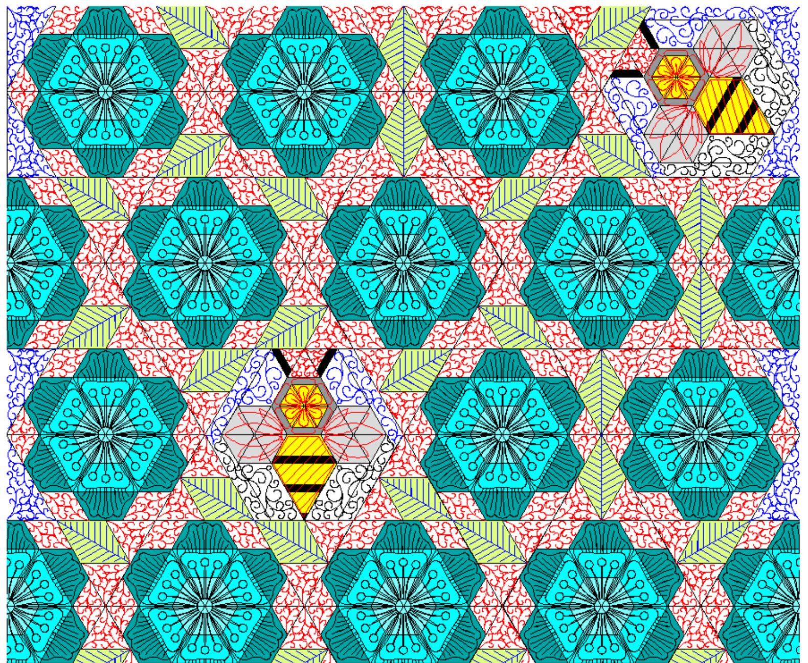 Bumblebee Blossoms Quilt Bundle - Digital Bundles Patterns | Sweet ...
