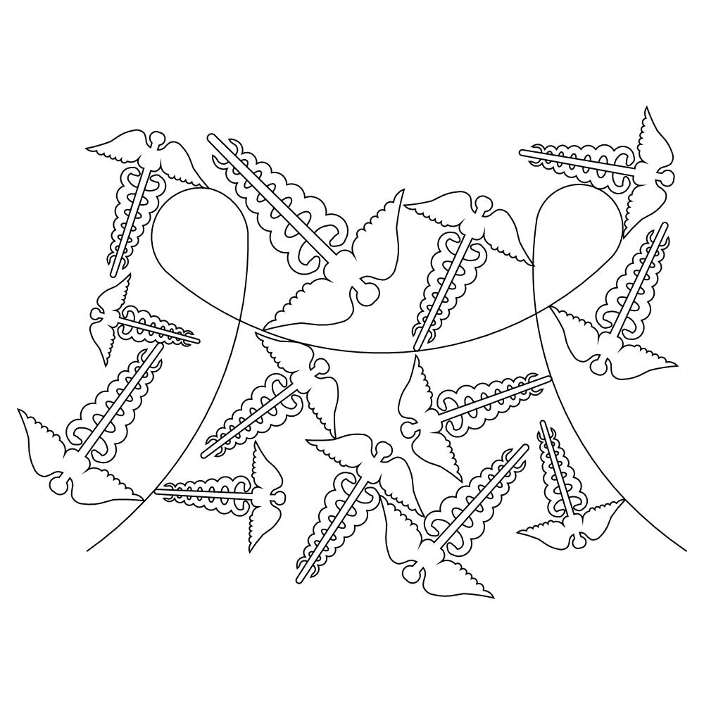 caduceus pano 001 Digital Pattern | Sweet Dreams Quilt Studio - Edge to ...