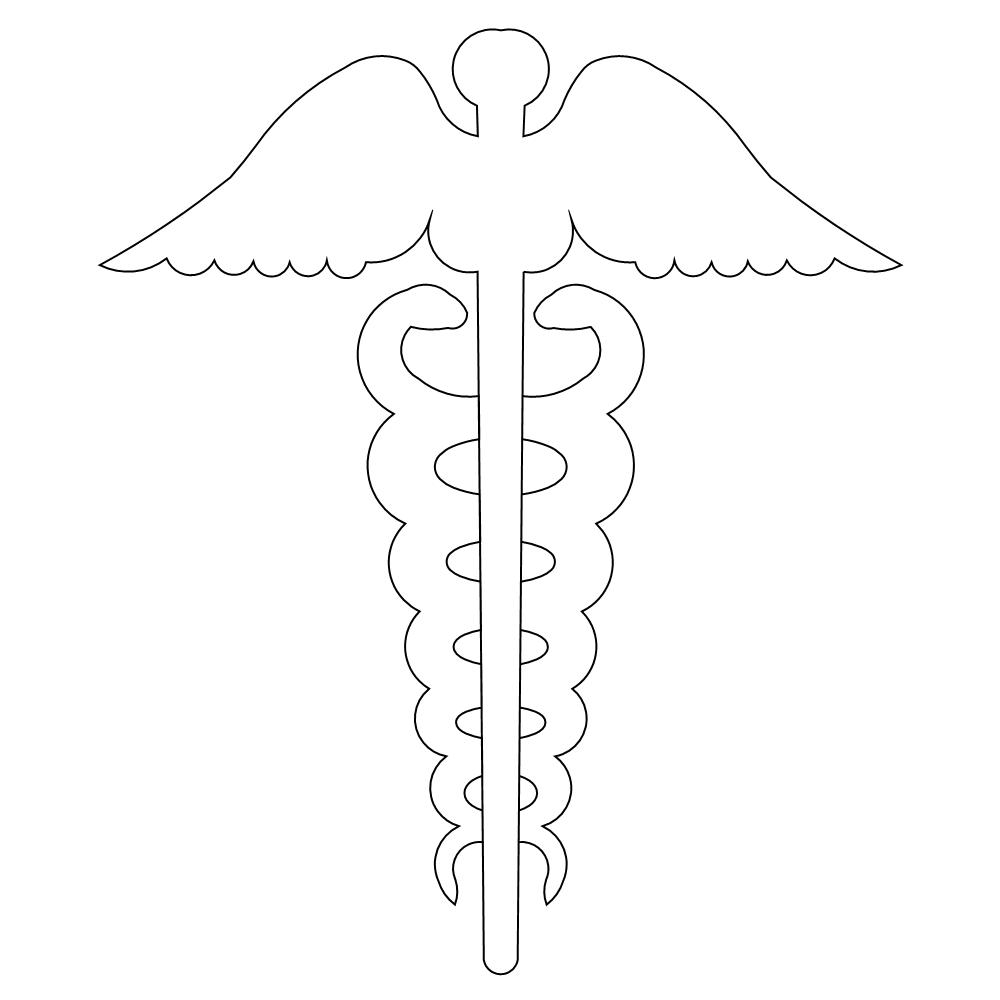 Caduceus Pattern Medical Outline Template Symbol Nurse Patterns ...