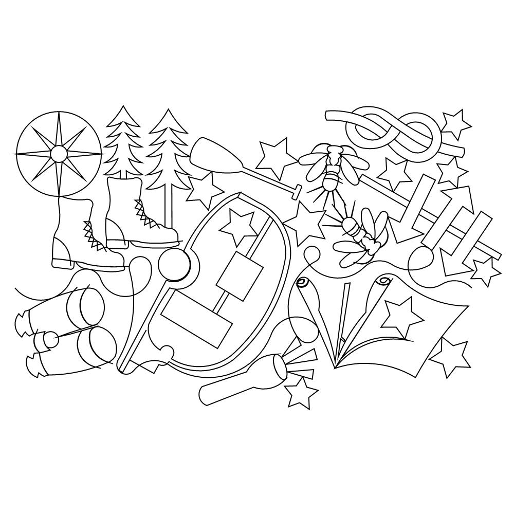 camping series e2e 004 - Edge to Edge Quilting Patterns