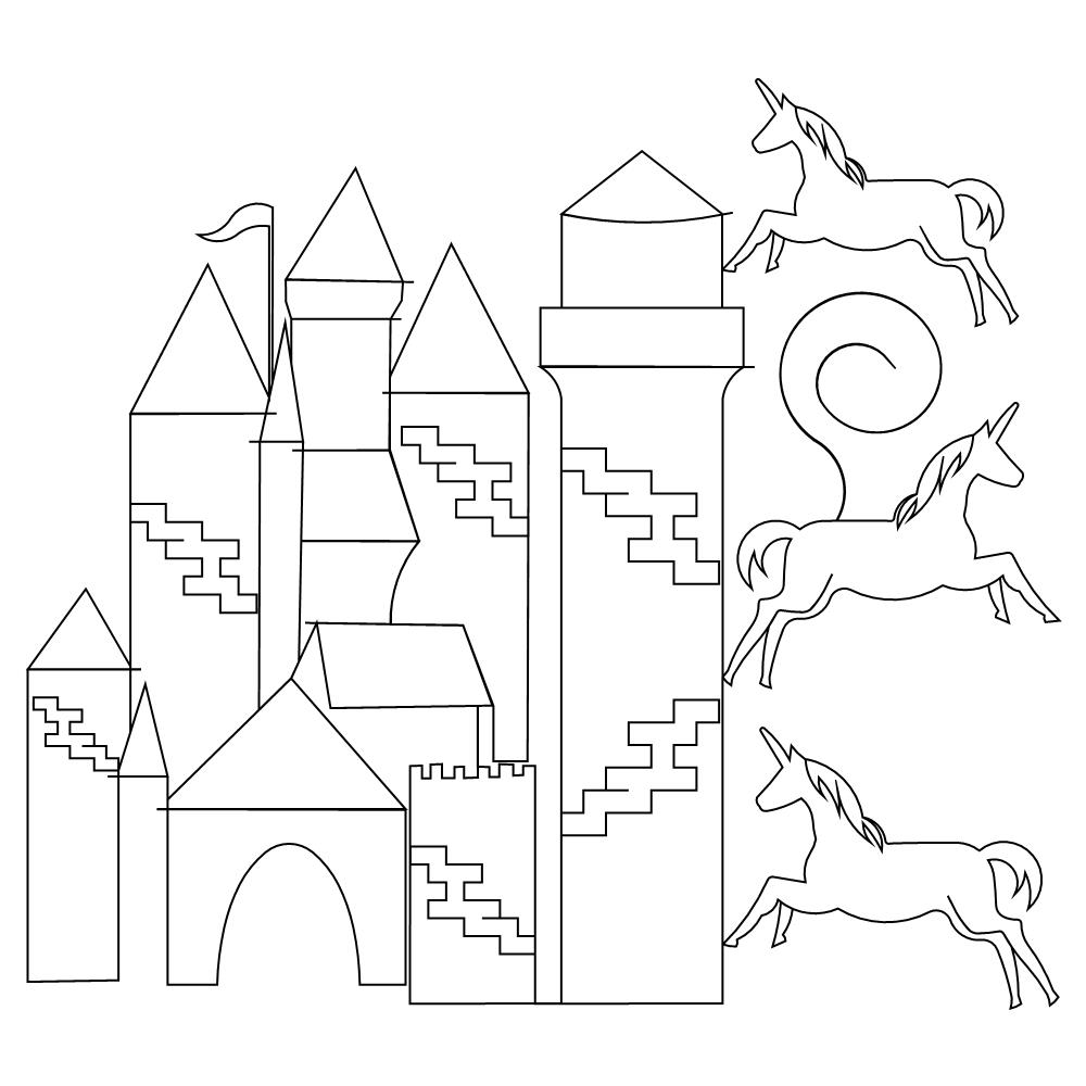 castle sky block castle Digital Pattern | Sweet Dreams Quilt Studio ...