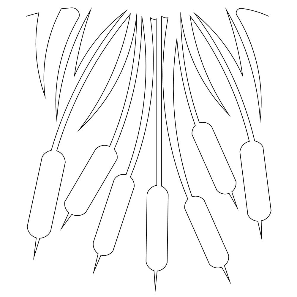 cattails border 001 Digital Pattern | Sweet Dreams Quilt Studio ...