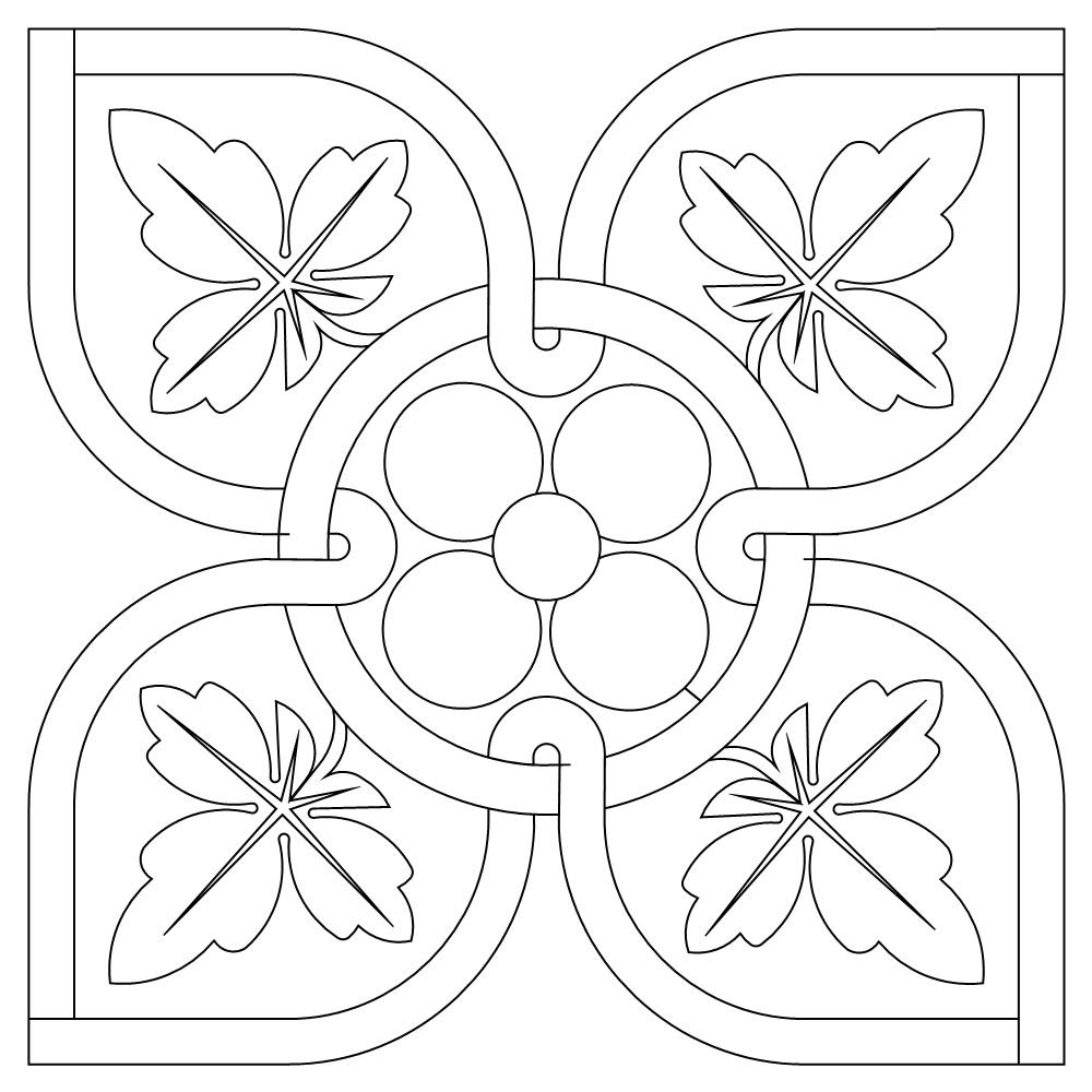 celtic leaf block 001 - Digital Block Patterns | Sweet Dreams Quilt Studio