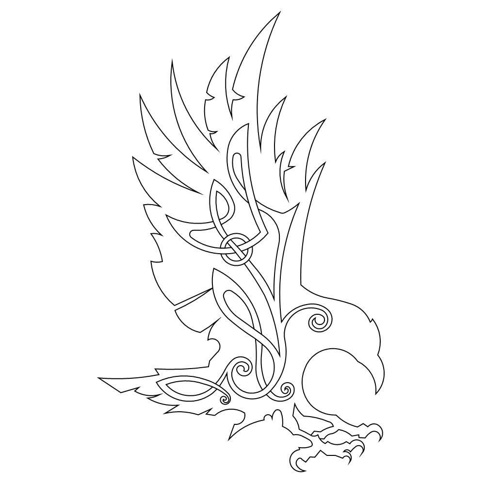 celtic raven block 001 - Digital Block Patterns | Sweet Dreams Quilt Studio