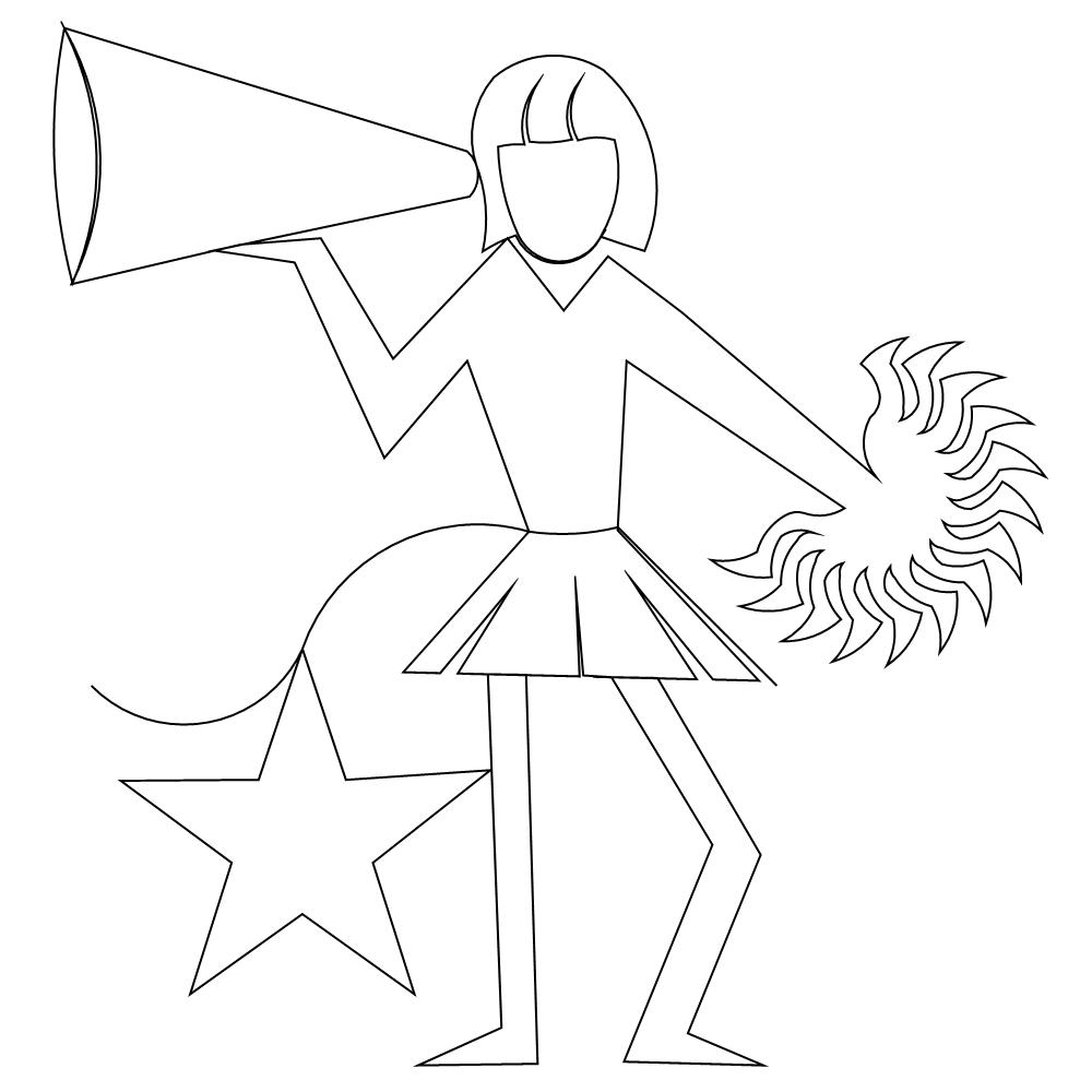 cheerleader border 003 Digital Pattern | Sweet Dreams Quilt Studio ...