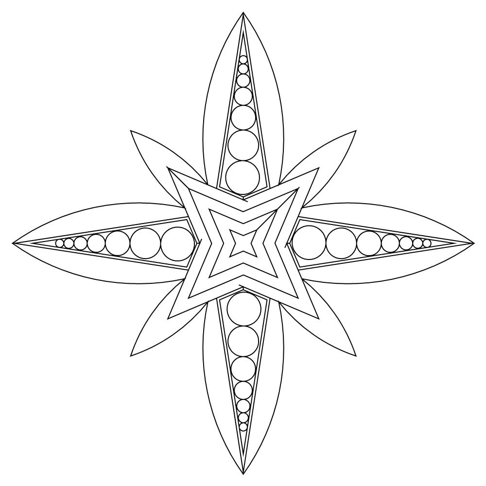 chevron star center Digital Pattern | Sweet Dreams Quilt Studio ...