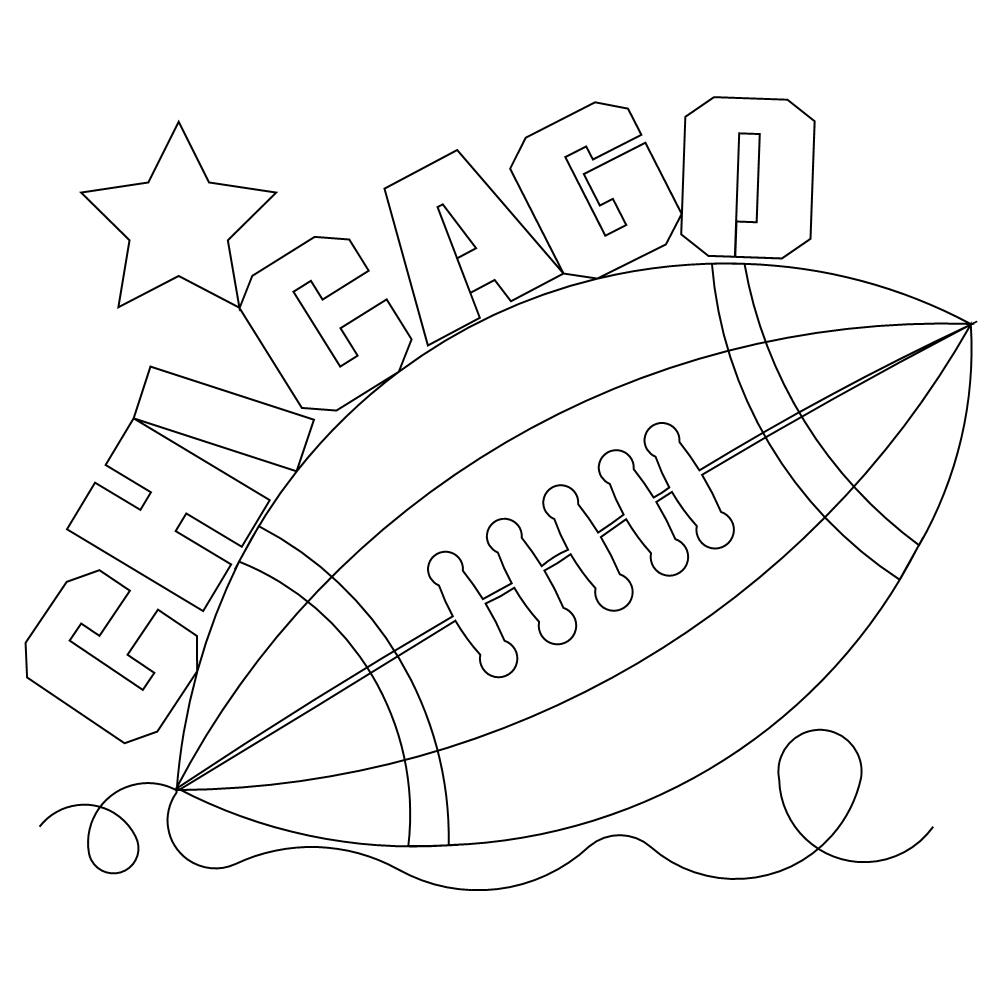 chicago football border Digital Pattern | Sweet Dreams Quilt Studio ...