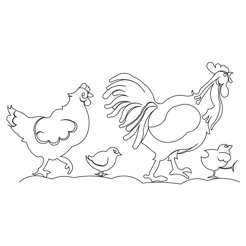 chicken family border Digital Pattern | Sweet Dreams Quilt Studio ...