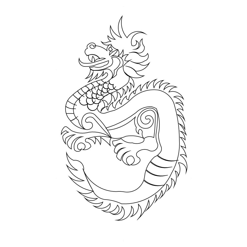 chinese dragon 2 Digital Pattern | Sweet Dreams Quilt Studio - Digital ...