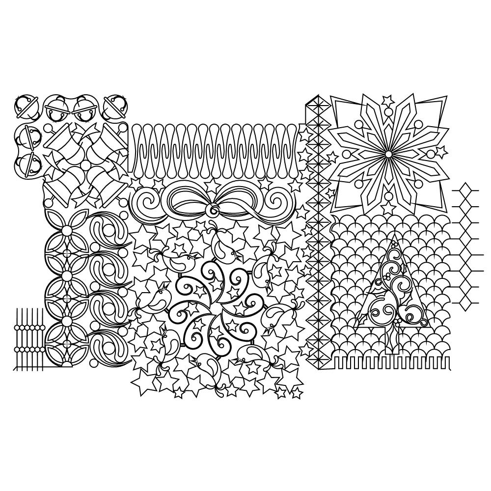 christmas dream tangle e2e 001 - Edge to Edge Quilting Patterns