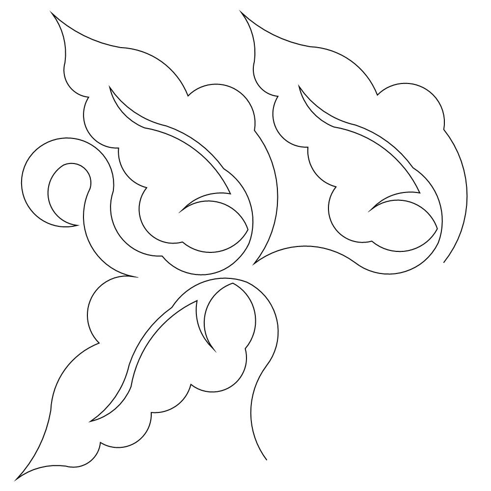 chrysanthemum leaf brd crn 001 Digital Pattern | Sweet Dreams Quilt ...