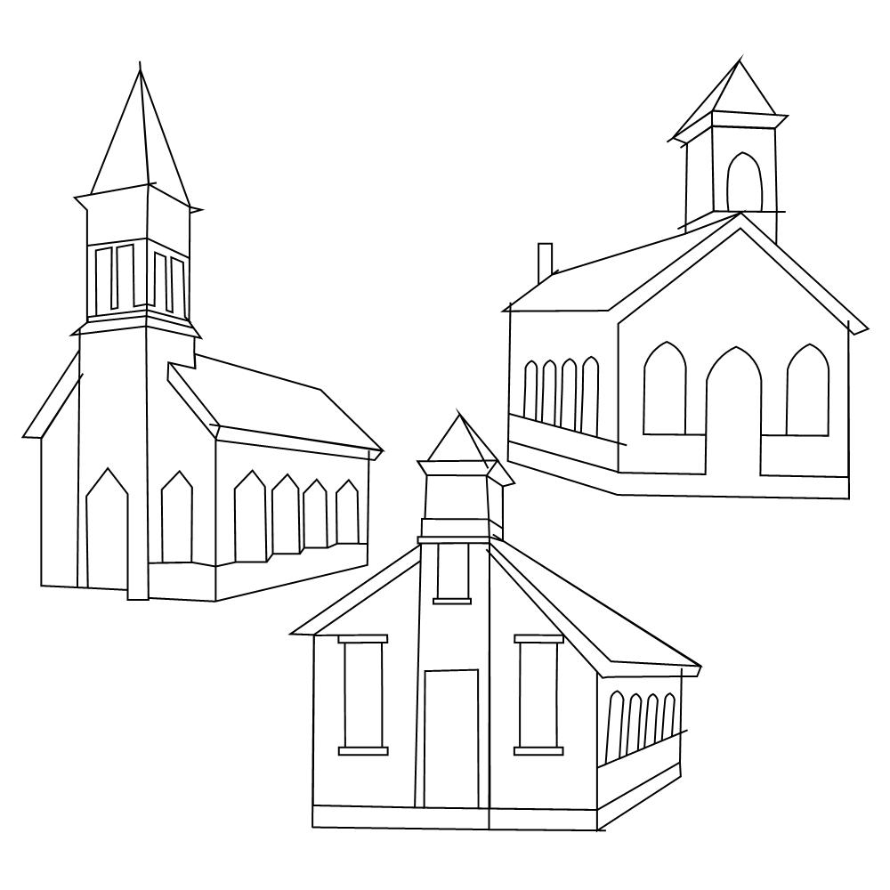 churches Digital Pattern | Sweet Dreams Quilt Studio - Digital Block ...