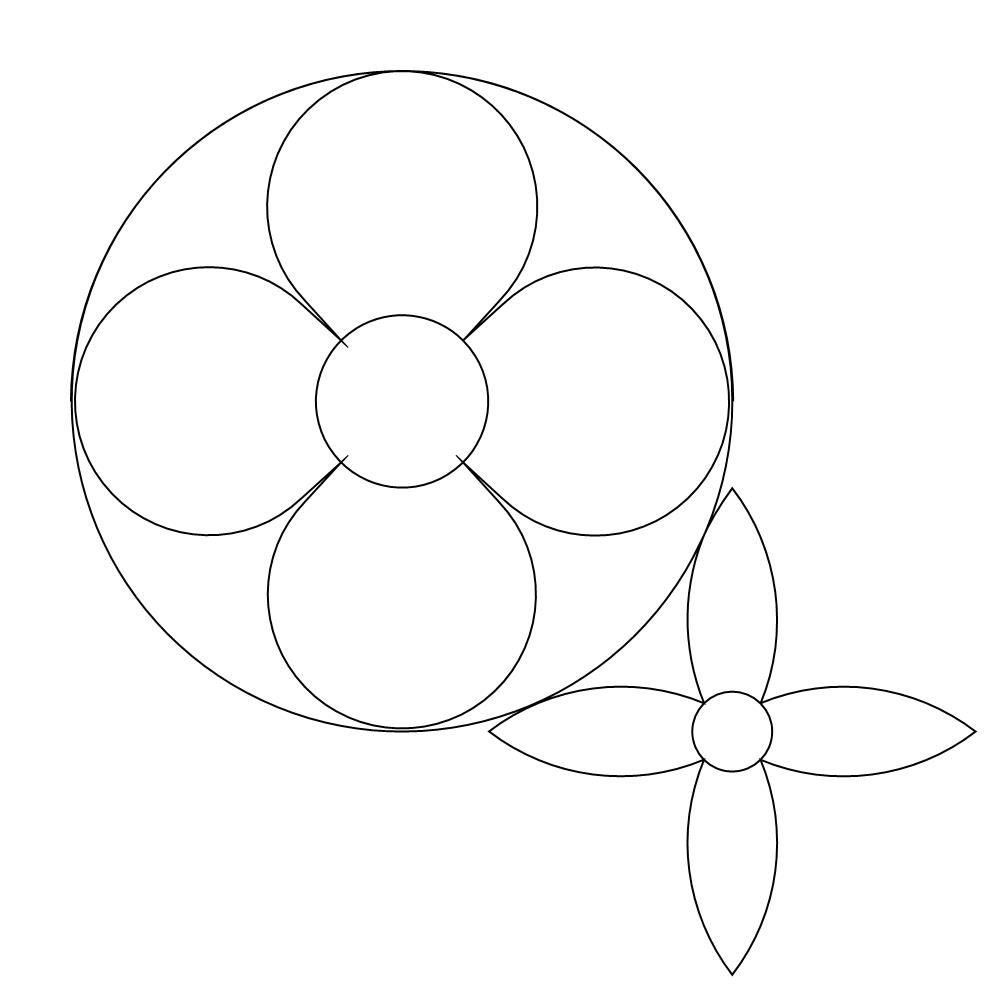 circle flower e2e 001 - Edge to Edge Quilting Patterns