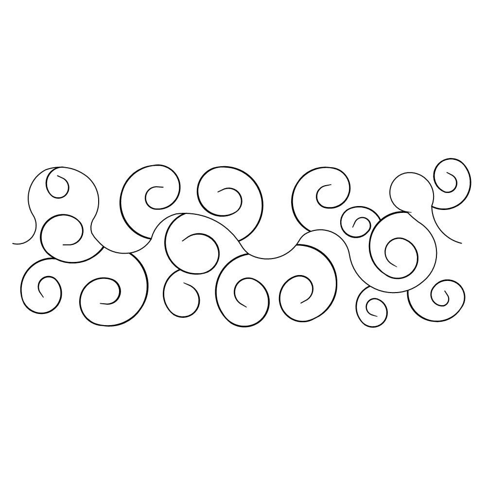 classic curls border 1 Digital Pattern | Sweet Dreams Quilt Studio ...